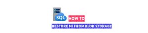 Restore managed instance database from blob storage