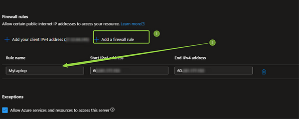 Connect To Azure Sql Database From Azure Or Outside Of Azure